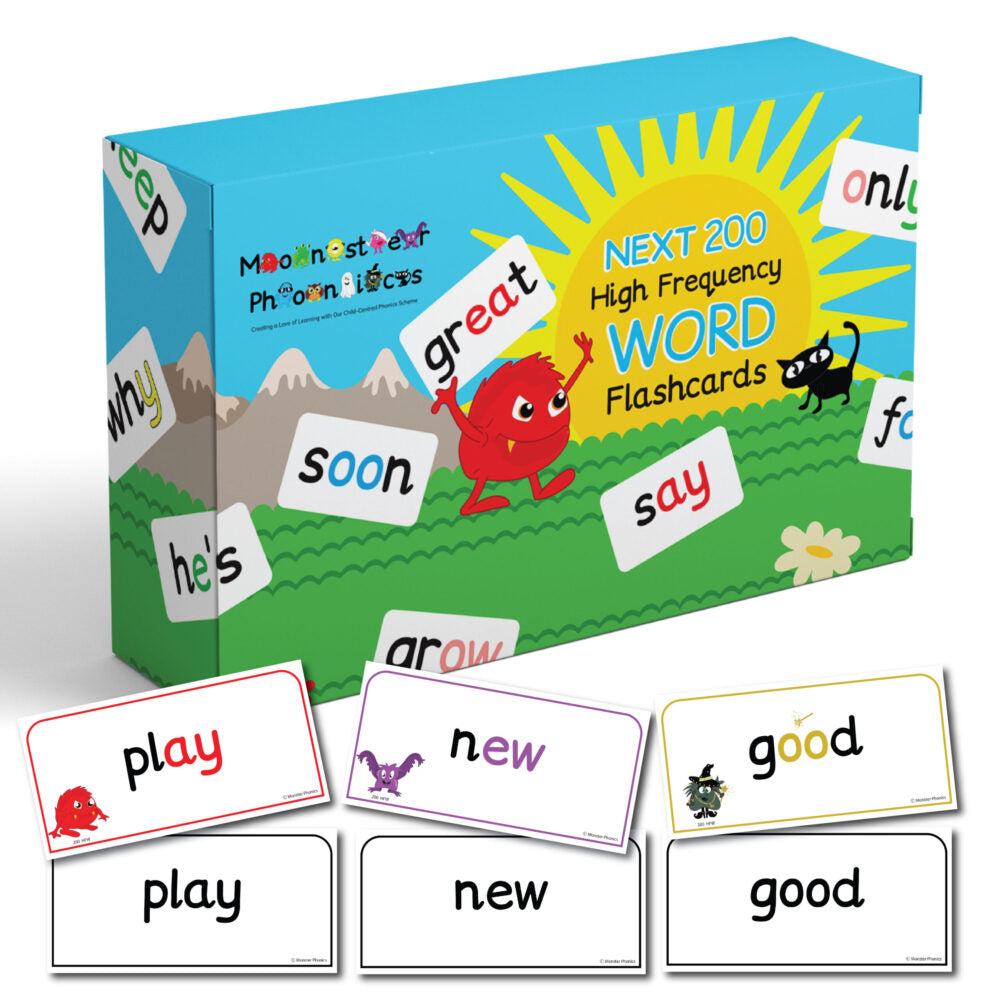 Next 200 High-Frequency Word Flashcards – Monster Phonics